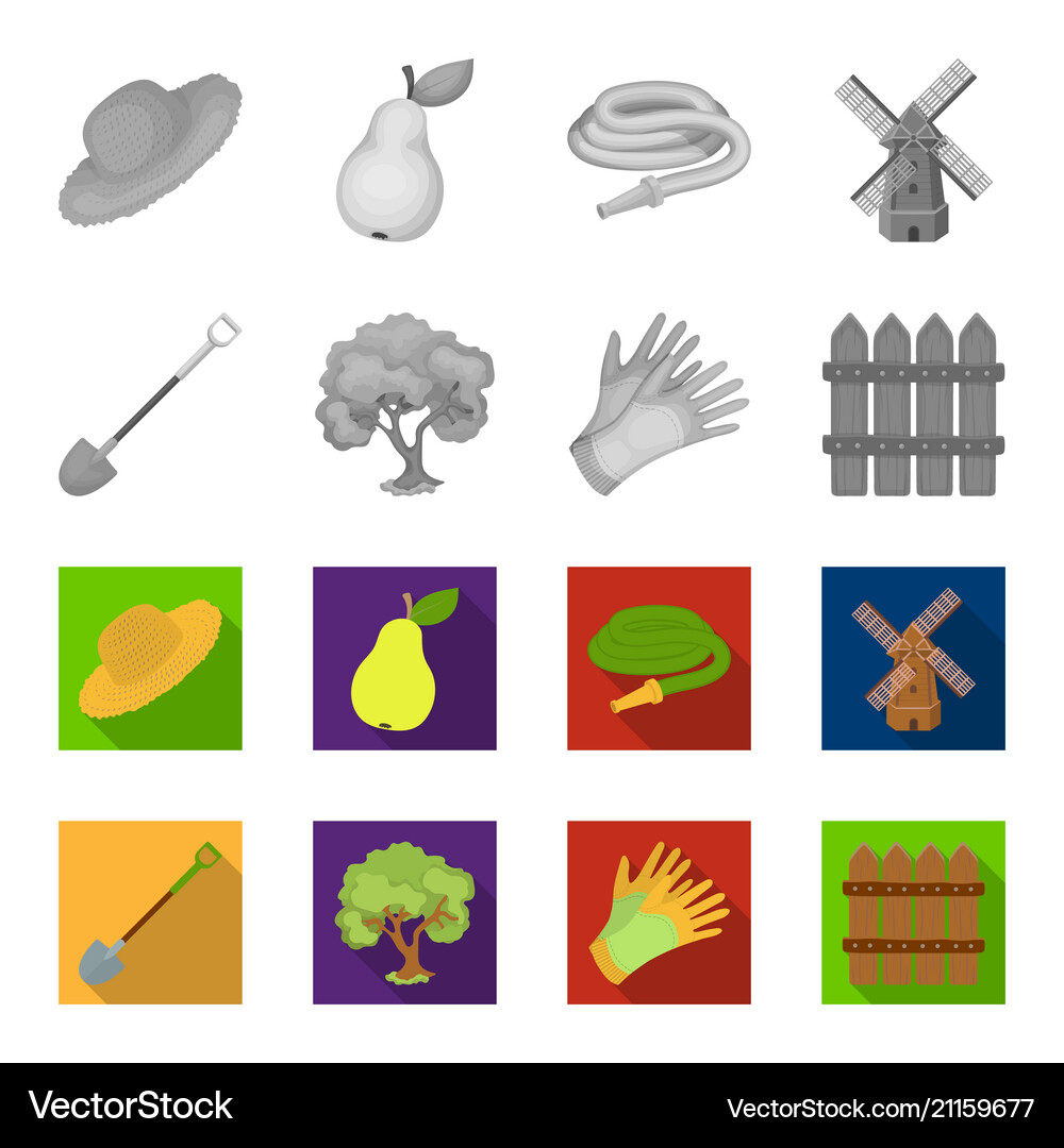 A shovel with handle tree in the garden Royalty Free Vector