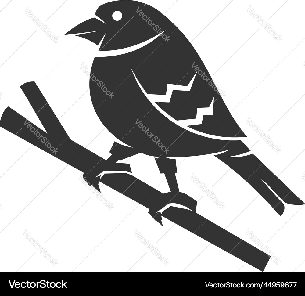 Finch bird logo template icon brand identity Vector Image