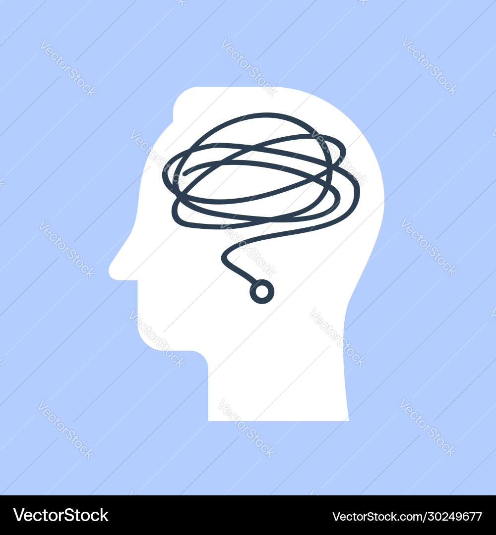 Head mess psychology or psychiatry concept Vector Image