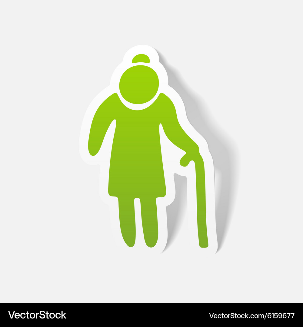 Realistic design element grandma Royalty Free Vector Image