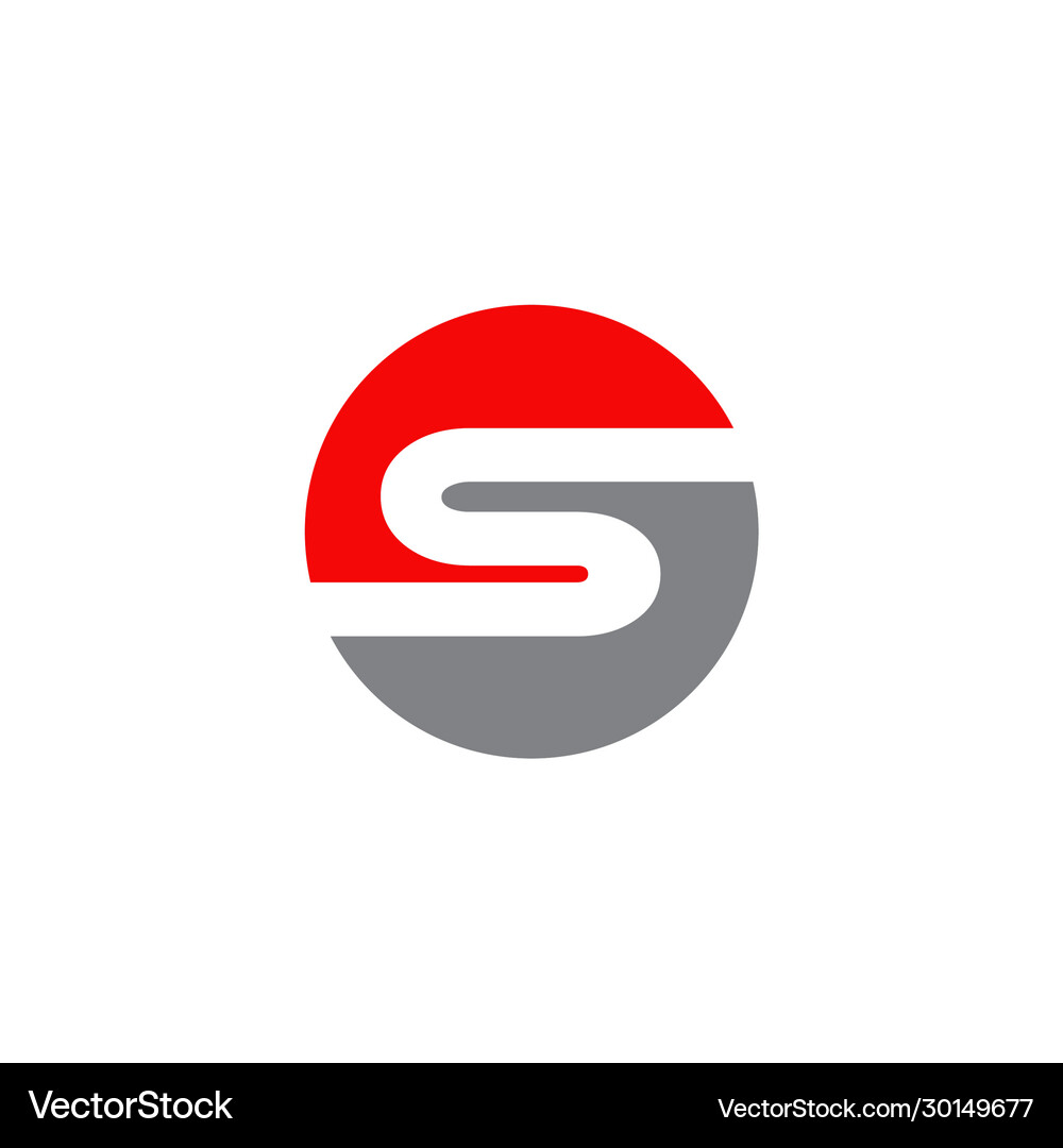 S letter intial logo design icon template Vector Image