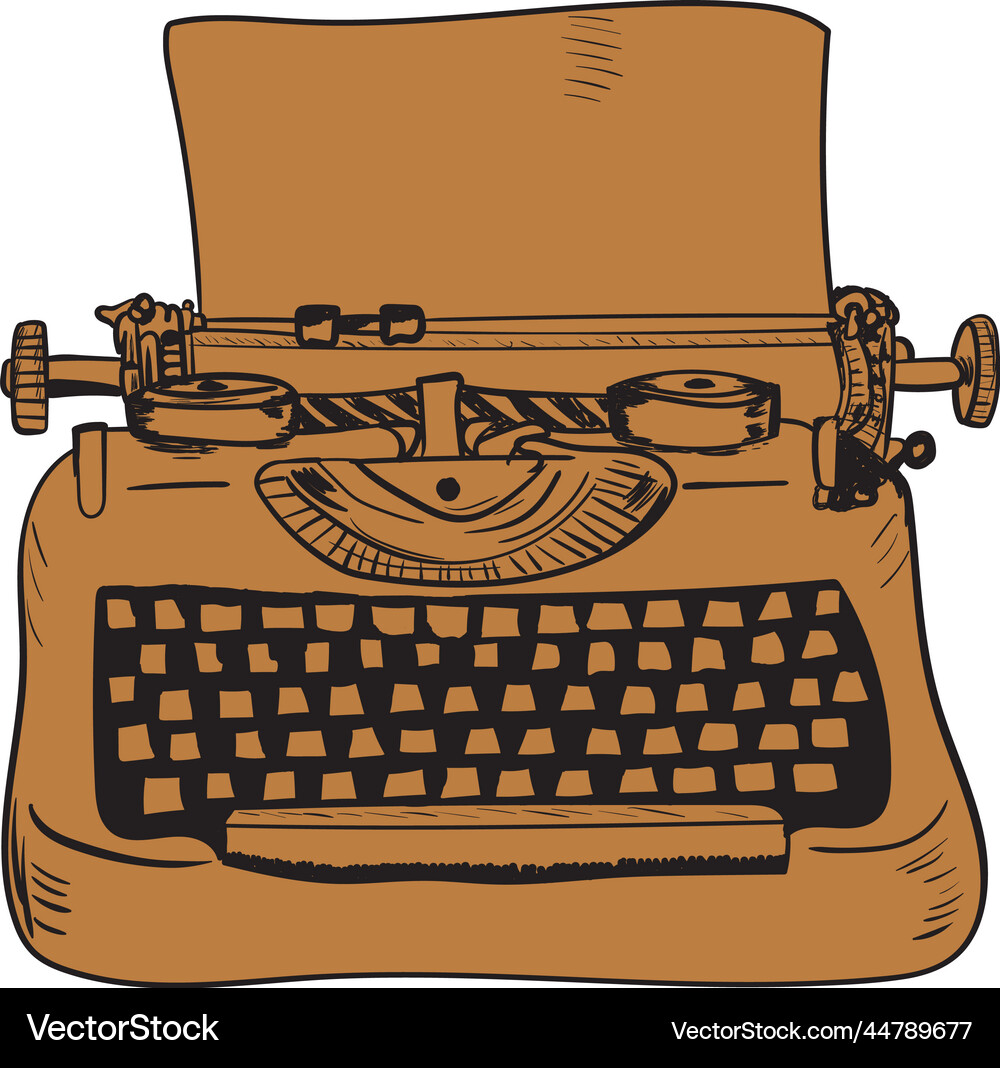 Typewritter Royalty Free Vector Image - VectorStock