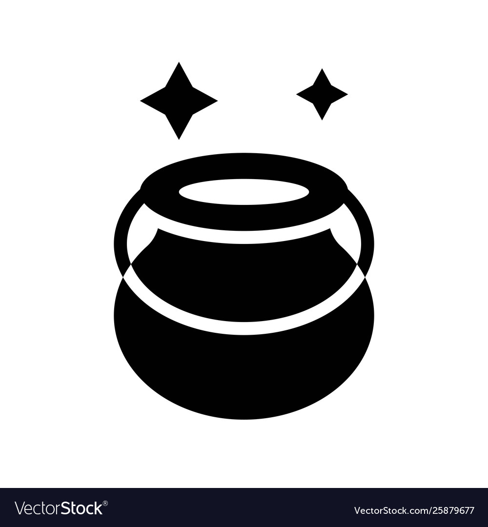 Witch cauldron magic related solid style Vector Image