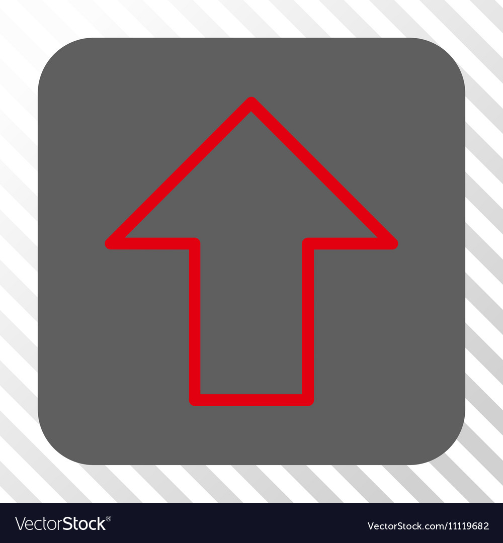 Arrow Up Rounded Square Button Royalty Free Vector Image
