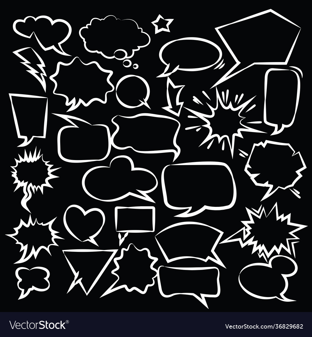 Comic bubble speech balloons speech cartoon Vector Image Comic bubble speech balloons speech cartoon Vector Image