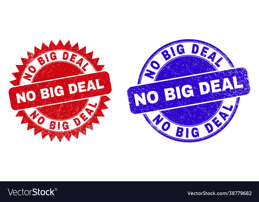 No big deal round and rosette seals with corroded Vector Image