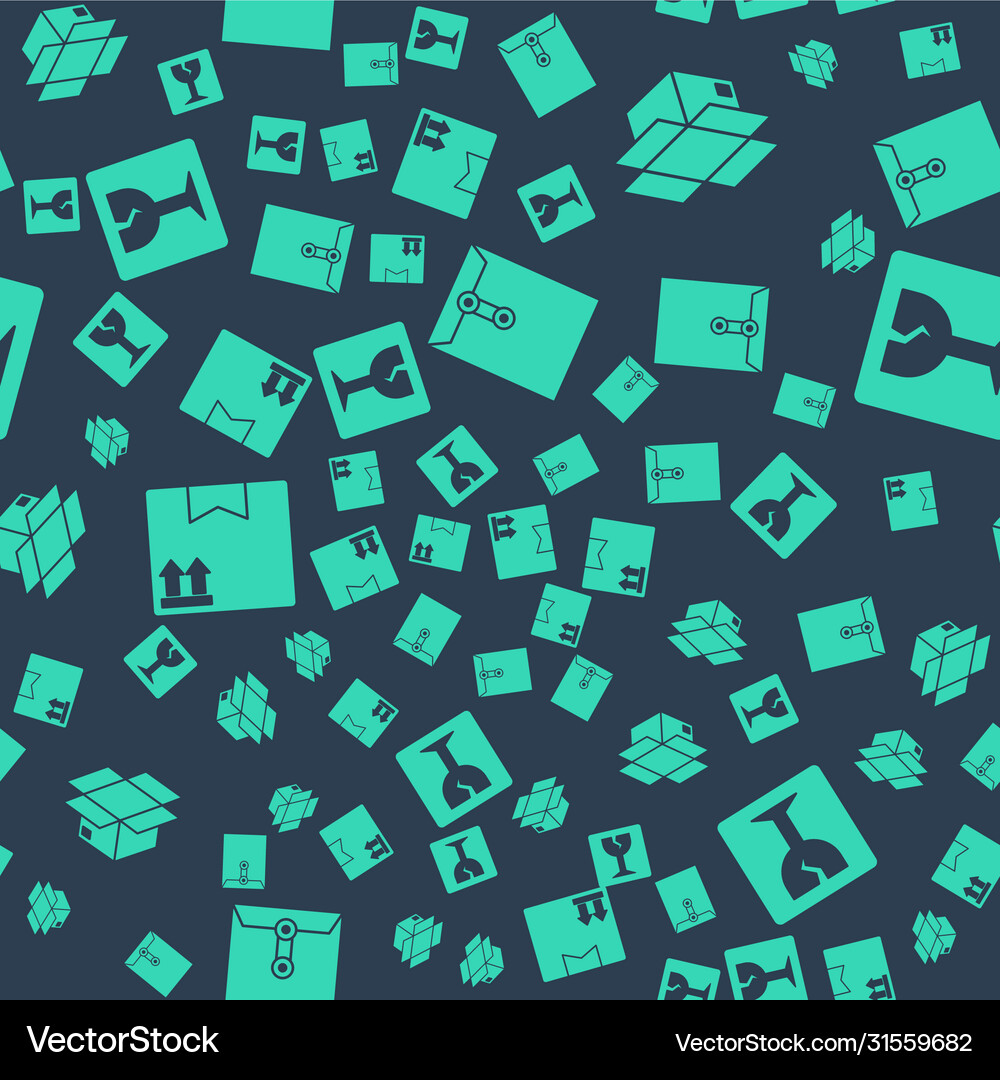 Set envelope carton cardboard box cardboard box Vector Image