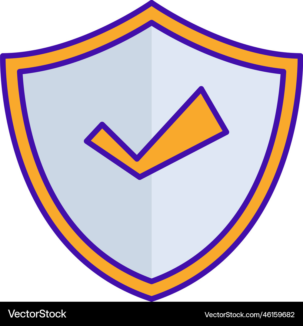 Shield business icon collection with purple Vector Image