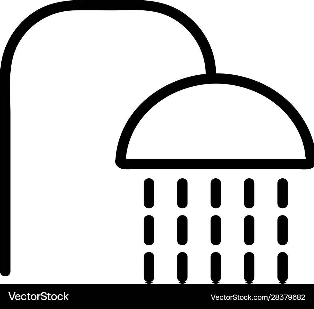 Shower in bathroom icon isolated Royalty Free Vector Image