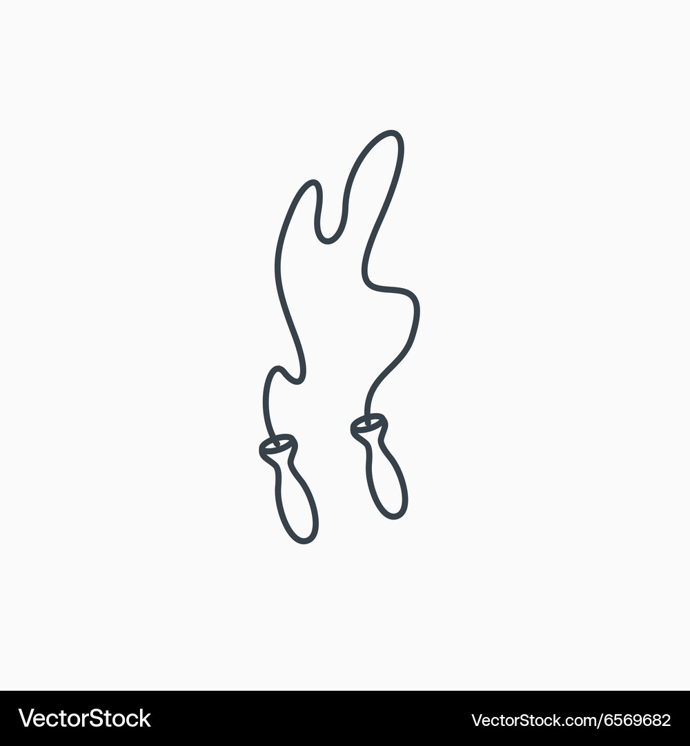 Skipping rope icon jumping sport tool sign Vector Image