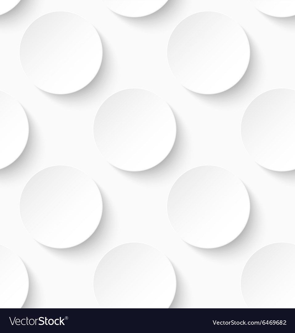 White paper seamless circle pattern background Vector Image