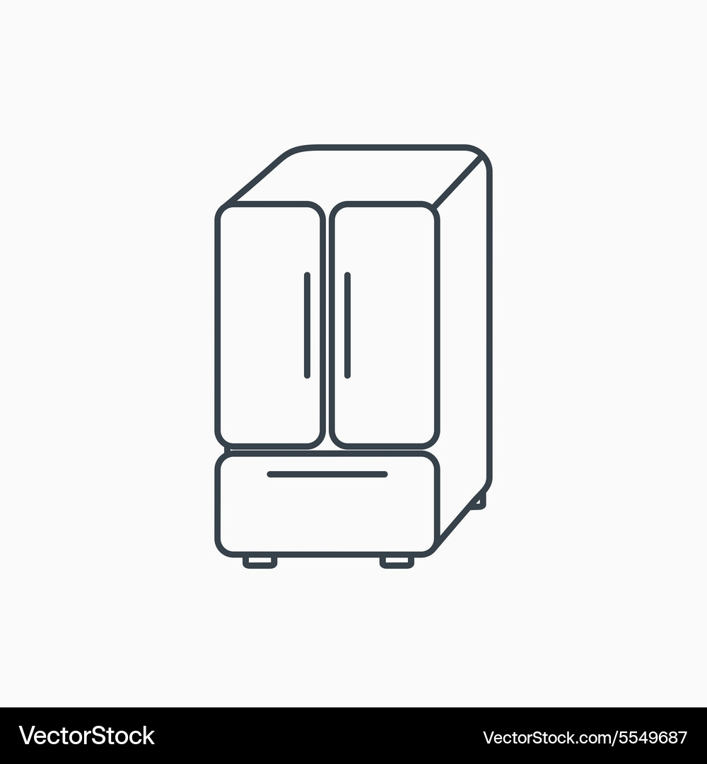 American fridge icon refrigerator sign Royalty Free Vector