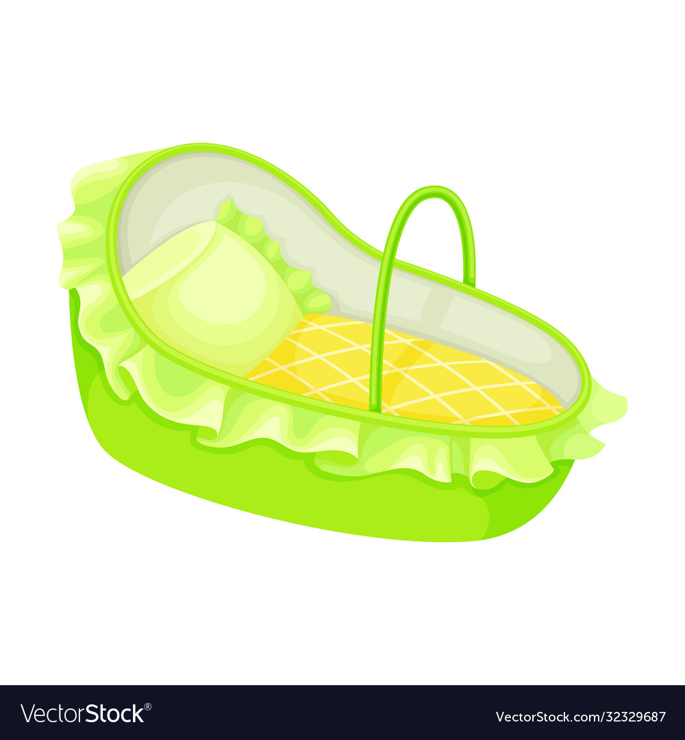 Blue carrycot or basket for carrying ba Royalty Free Vector