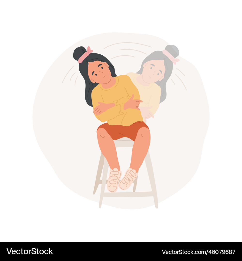 Body rocking isolated cartoon Royalty Free Vector Image