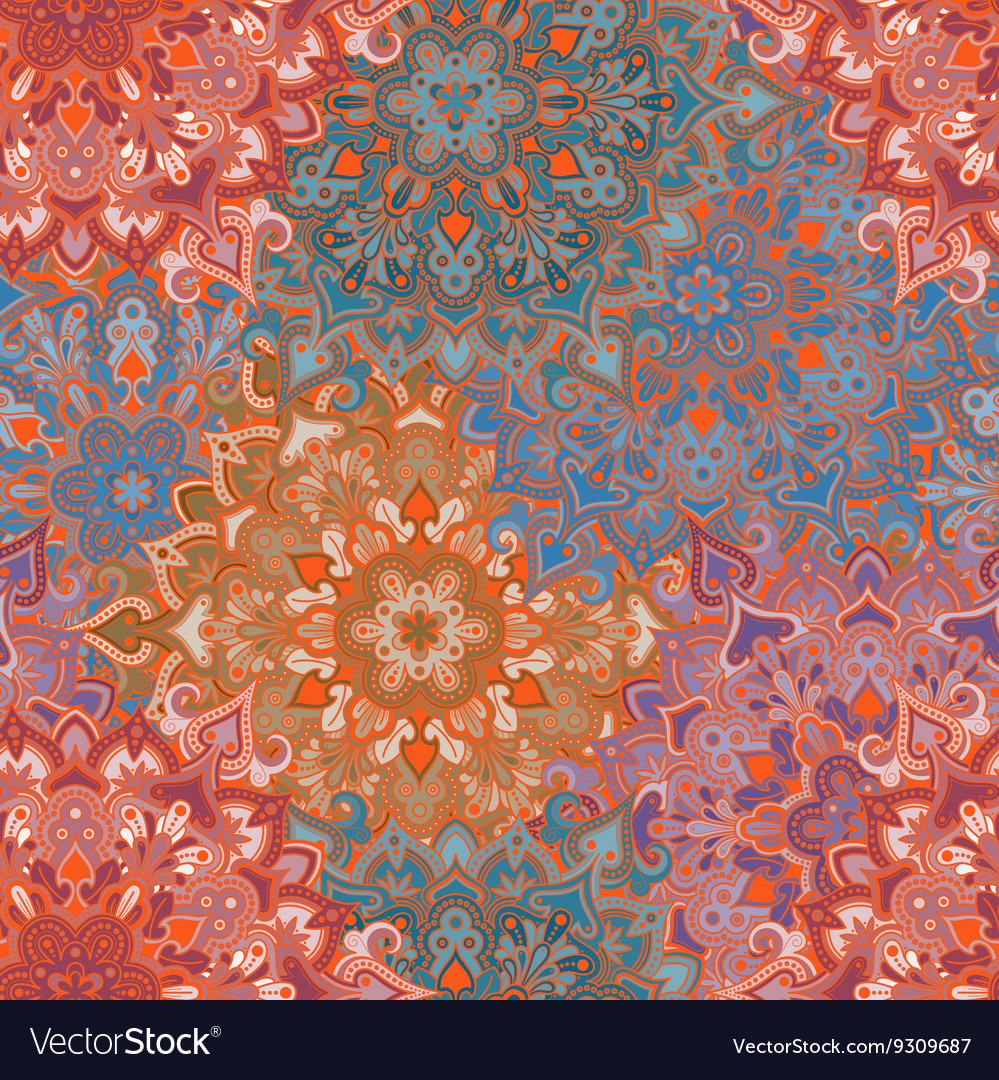 Boho flower pattern Royalty Free Vector Image - VectorStock