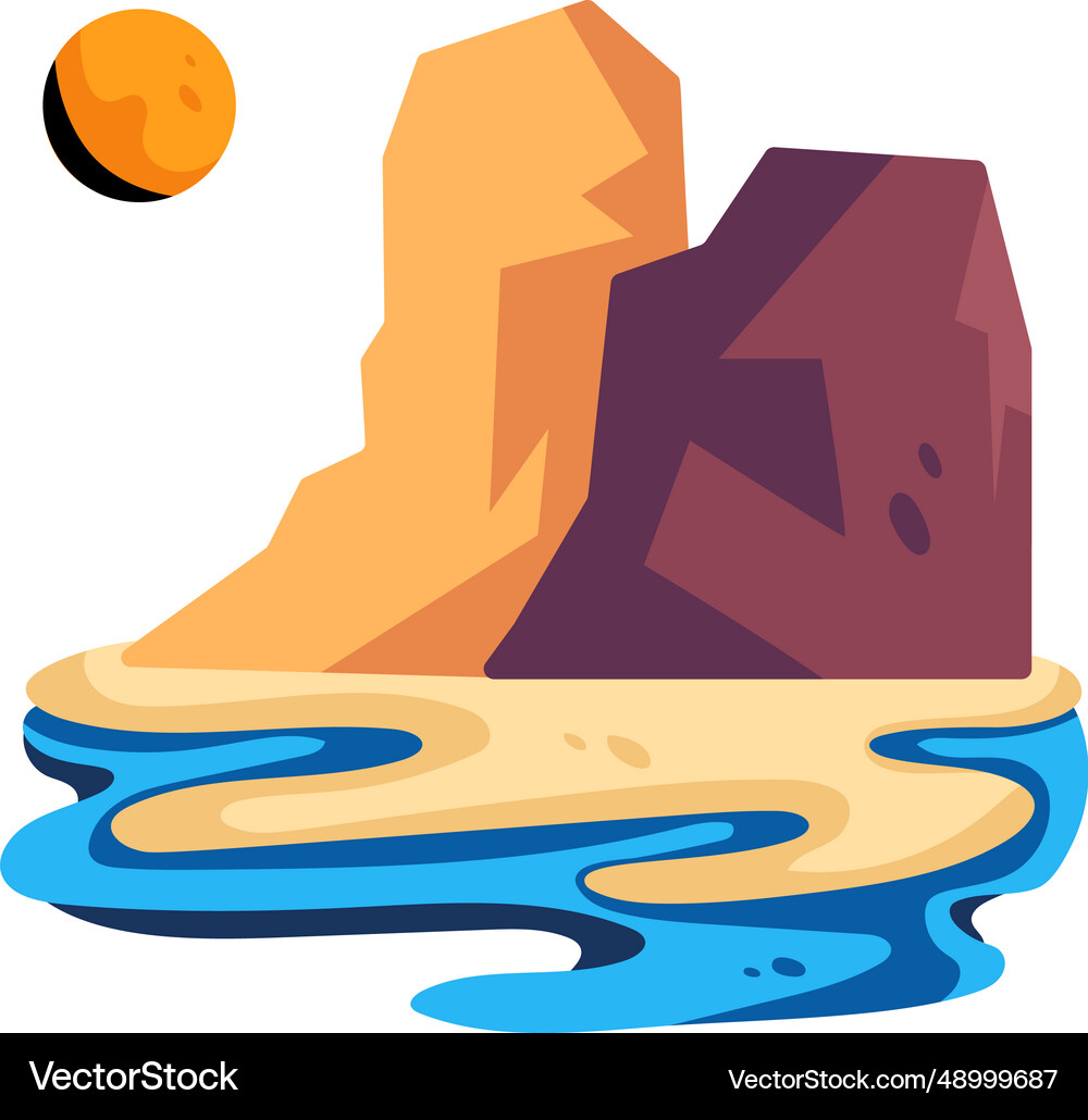 Canyon landscape Royalty Free Vector Image - VectorStock