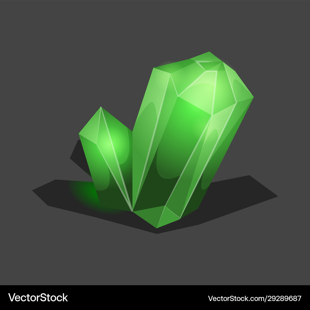 Crystalline stone or gem and precious gemstone Vector Image