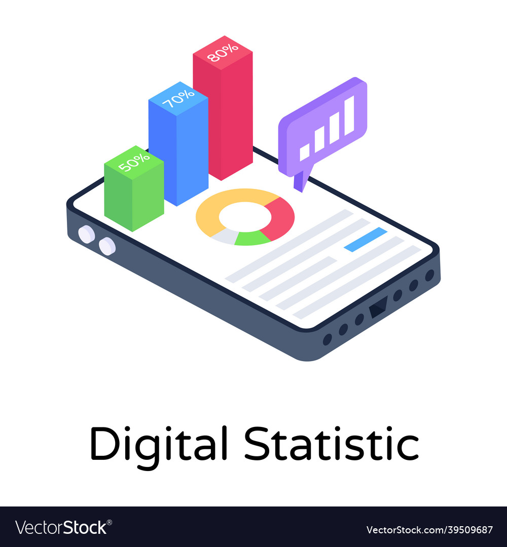 Digital statistics Royalty Free Vector Image - VectorStock
