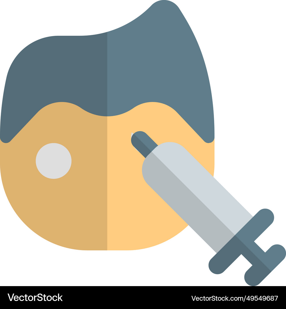 Face surgery with application of anesthesia short Vector Image