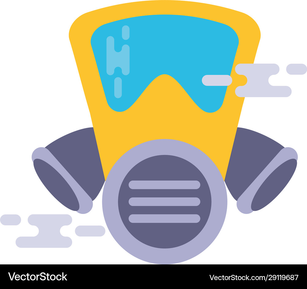 Isolated factory smoke mask design Royalty Free Vector Image