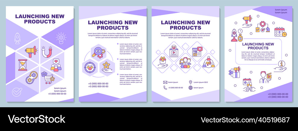 New product launching campaign brochure template Vector Image