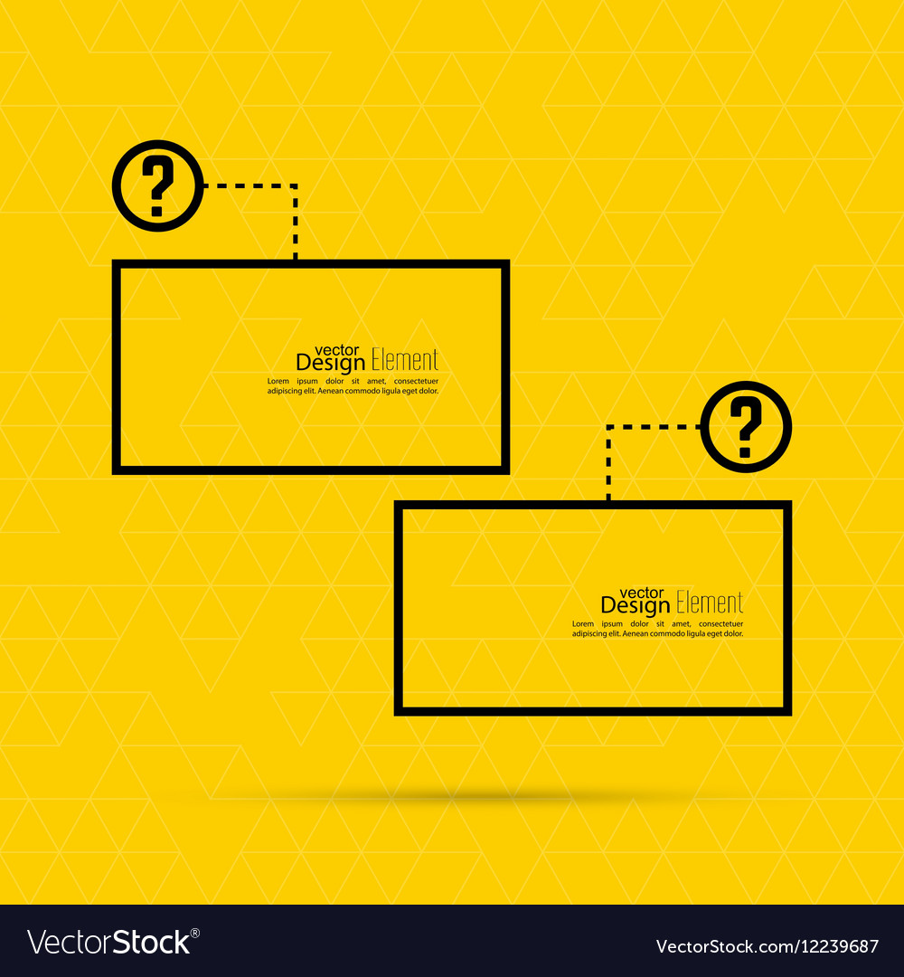 Question mark blank template Royalty Free Vector Image