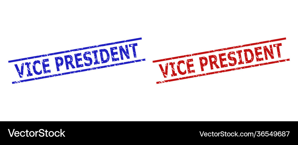 Vice president watermarks with corroded style Vector Image