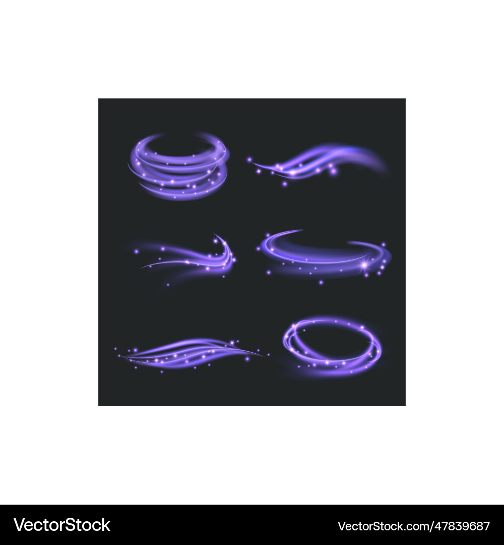 Wind effect templates of magician shapes Vector Image