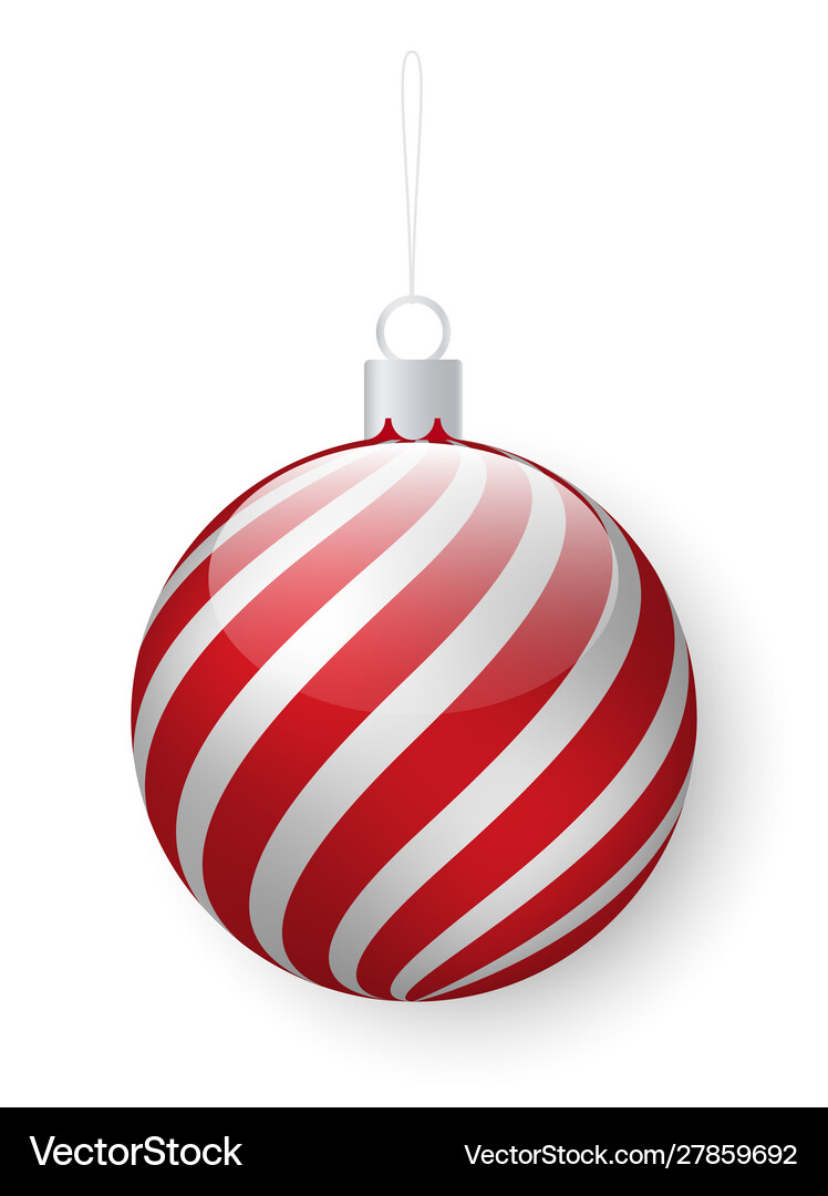 Bauble decor for pine tree round ball for fir Vector Image