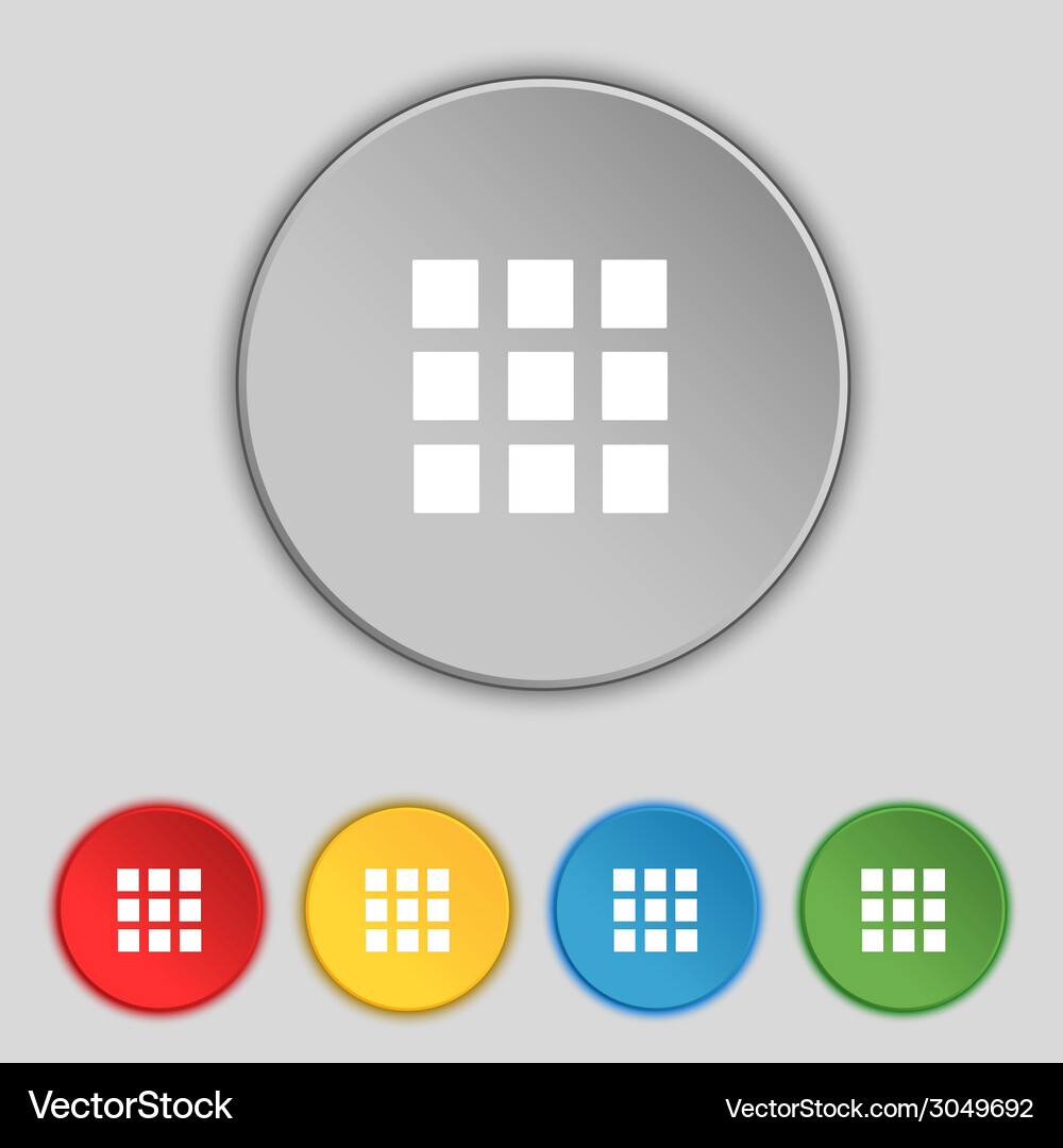 List sign icon content view option symbol set Vector Image