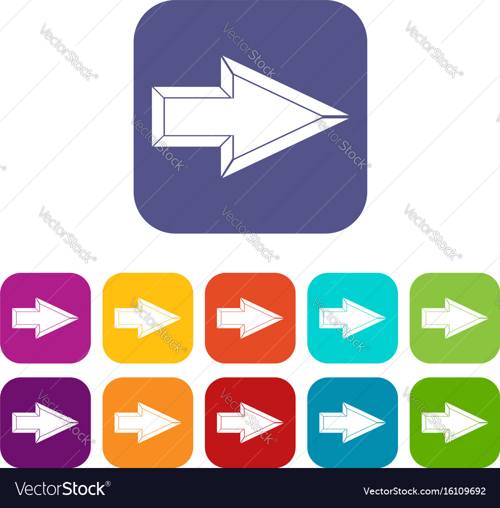 Pointer icons set Royalty Free Vector Image - VectorStock
