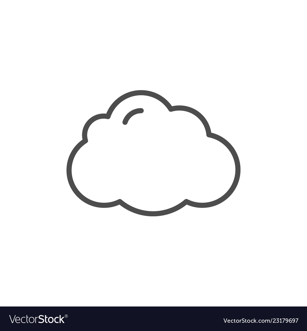 Cloud line icon Royalty Free Vector Image - VectorStock