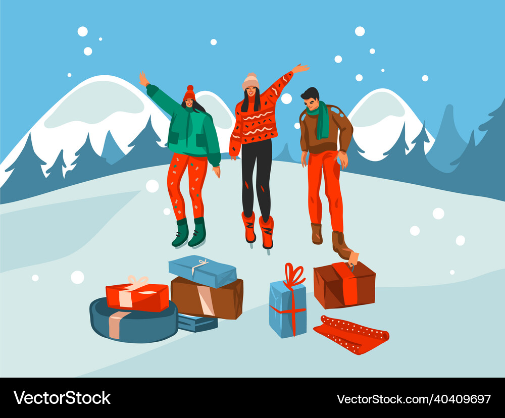 Hand drawn abstract stock graphic merry Royalty Free Vector