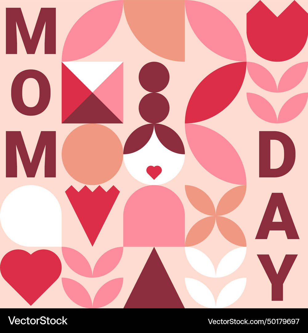 Happy mothers moms day seamless pattern Royalty Free Vector