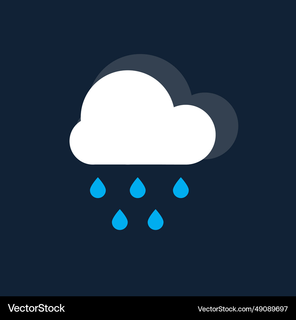 Humid dew icon drizzling rain Royalty Free Vector Image