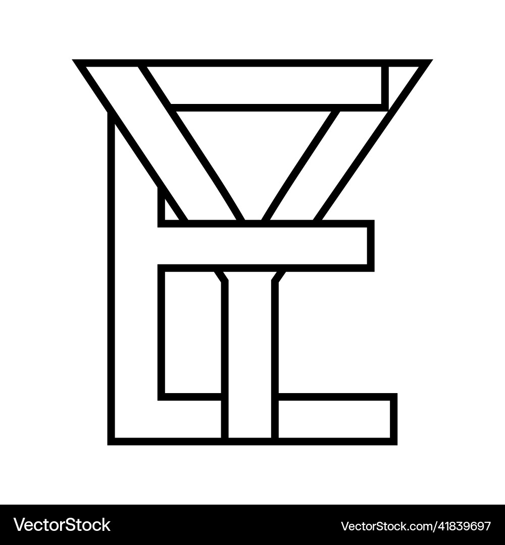 Logo sign ey ye icon nft ey interlaced letters e Vector Image