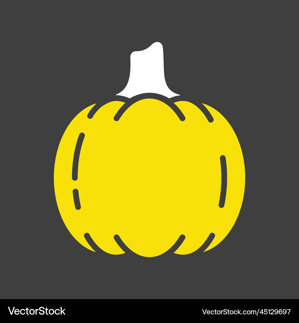 Pumpkin isolated glyph icon vegetable sign Vector Image