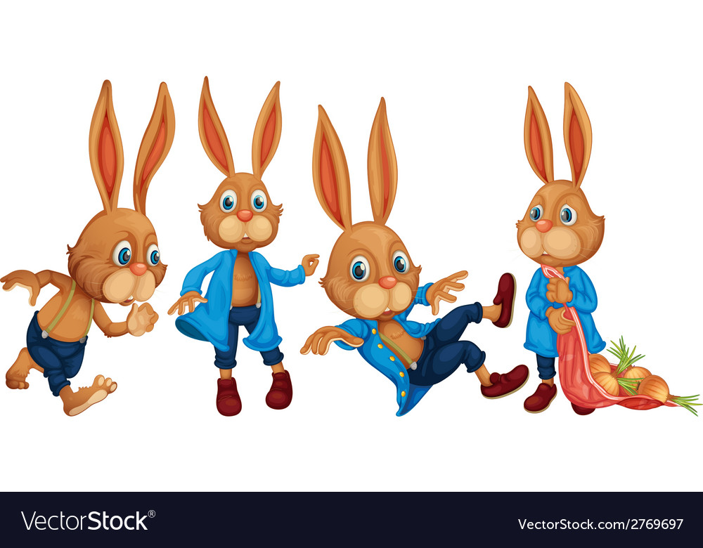 Rabbits Royalty Free Vector Image - VectorStock