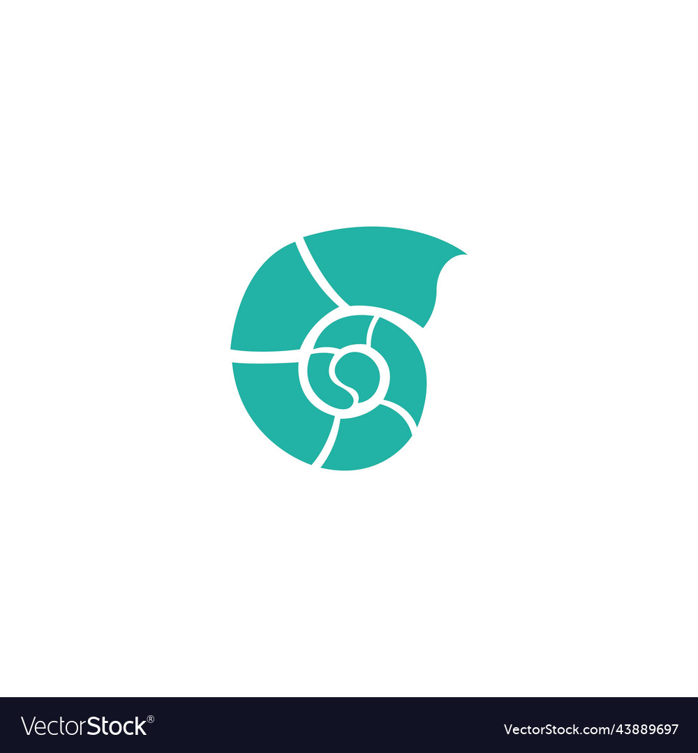 Shell icon logo design Royalty Free Vector Image