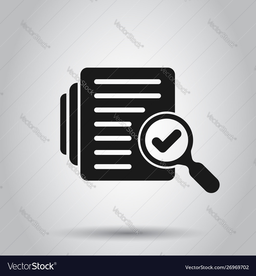 Audit document icon in flat style result report Vector Image Audit document icon in flat style result report Vector Image