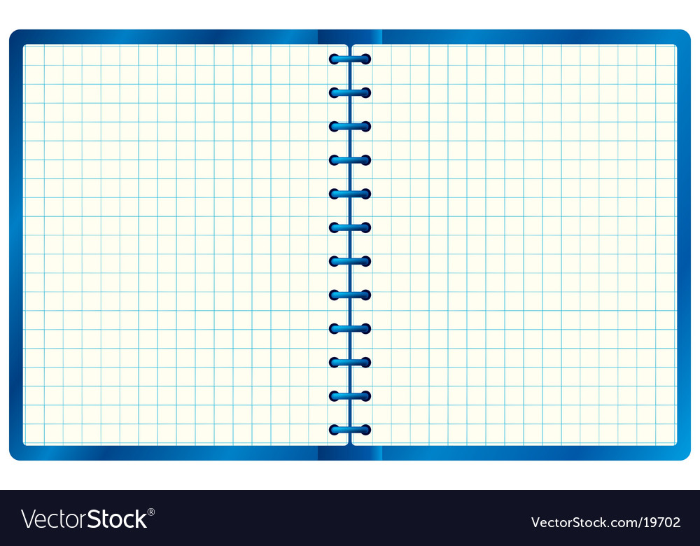 Blue notebook Royalty Free Vector Image - VectorStock