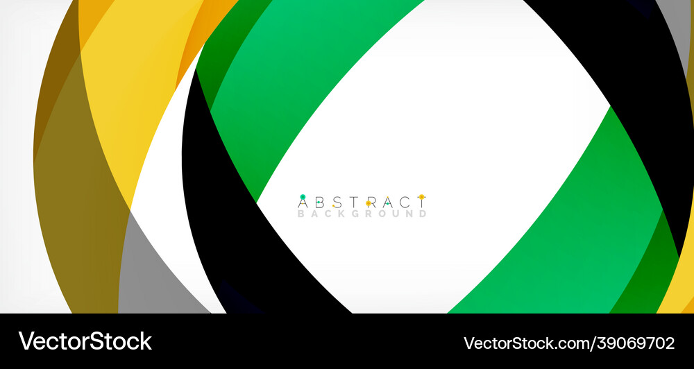 Color circle shapes minimal geometric background Vector Image