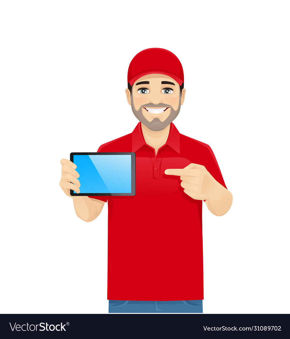 Delivery man Royalty Free Vector Image - VectorStock