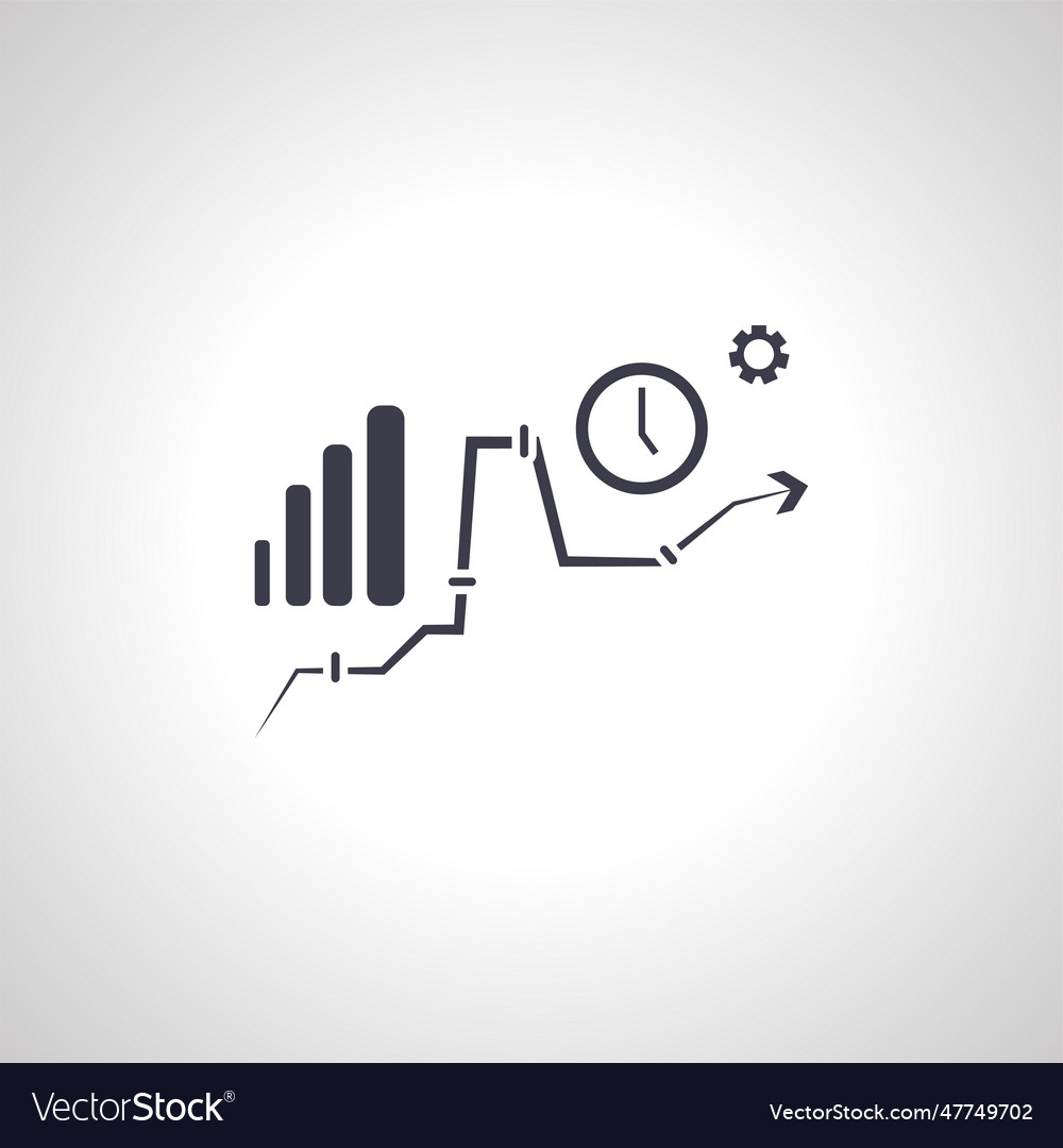 Efficiency icon optimization sign chart Royalty Free Vector