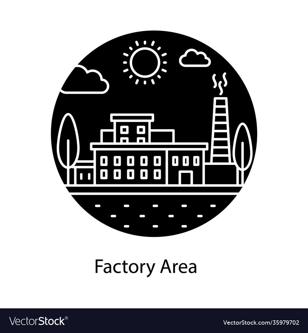 Factory area Royalty Free Vector Image - VectorStock