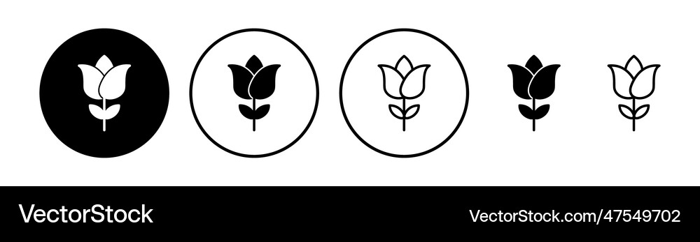 Flower icon floral icon logo Royalty Free Vector Image