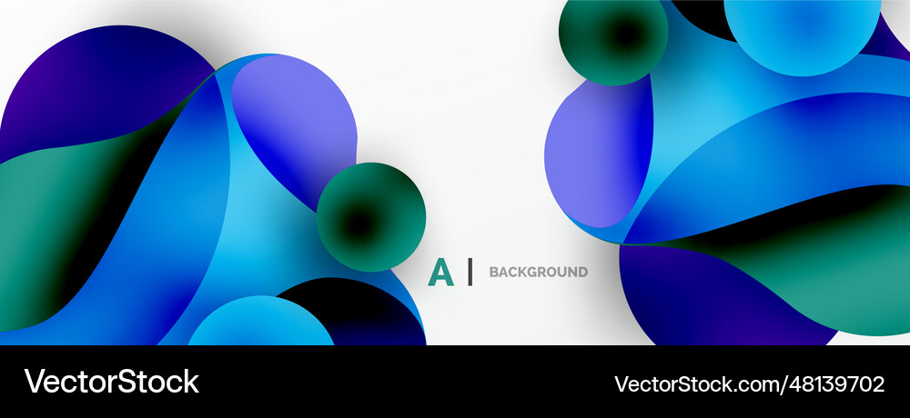 Flowing geometric shapes minimalist abstract Vector Image