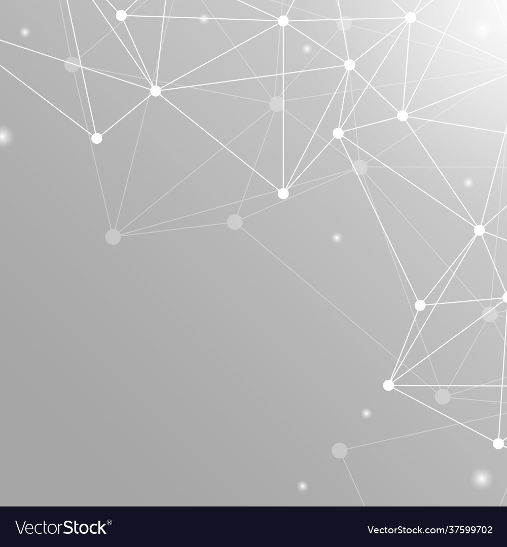 Gray neural network Royalty Free Vector Image - VectorStock