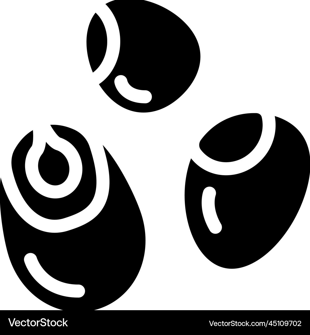 Millet grain food glyph icon Royalty Free Vector Image