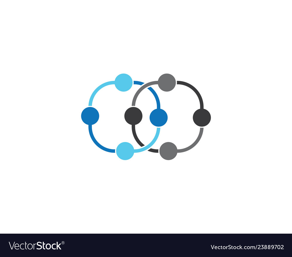 Molecule logo template Royalty Free Vector Image